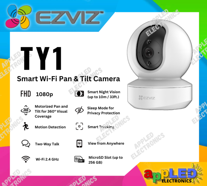 EZVIZ TY1 2MP Smart Wi-Fi Pan & Tilt Camera | Lazada PH