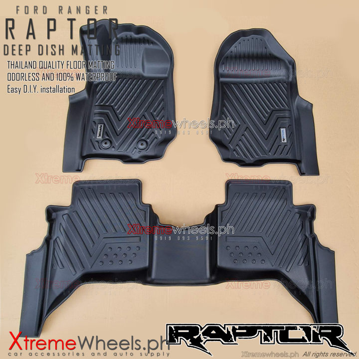 Ford Raptor 2018 to 2025 Thick Diamond Textured Raptor Logo 5D Thailand ...