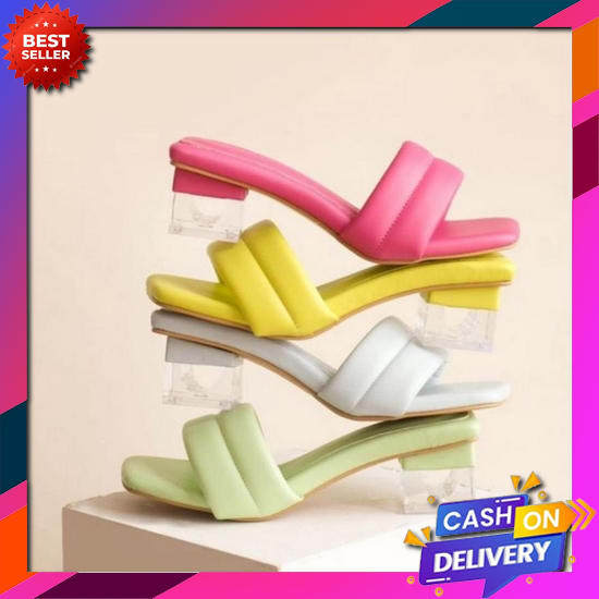 Sepatu Heels Wanita Mewah Kekinian Fashion Korean High Heel Slop Cewek ...