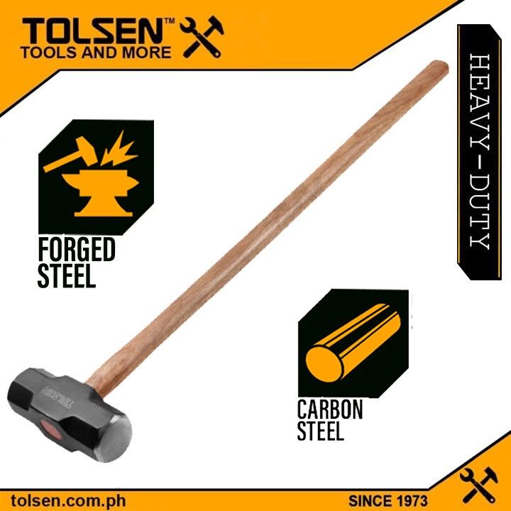Tolsen 35" Sledge Hammer [ONLINE EXCLUSIVE] (10LBS) 25151 Drop Forged ...