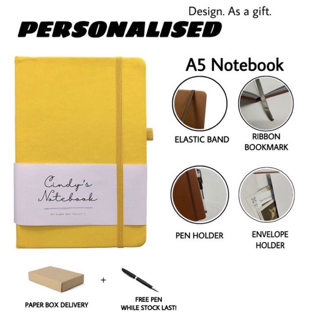 [FREE PEN] Envelope +Pen Holder Hard Cover Book Planner A5 notebook ...
