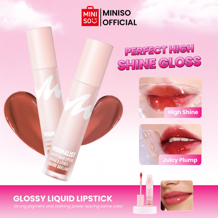 Miniso Minimalist Glossy Liquid Lipstick – Lipstik Glossy Tahan Lama ...