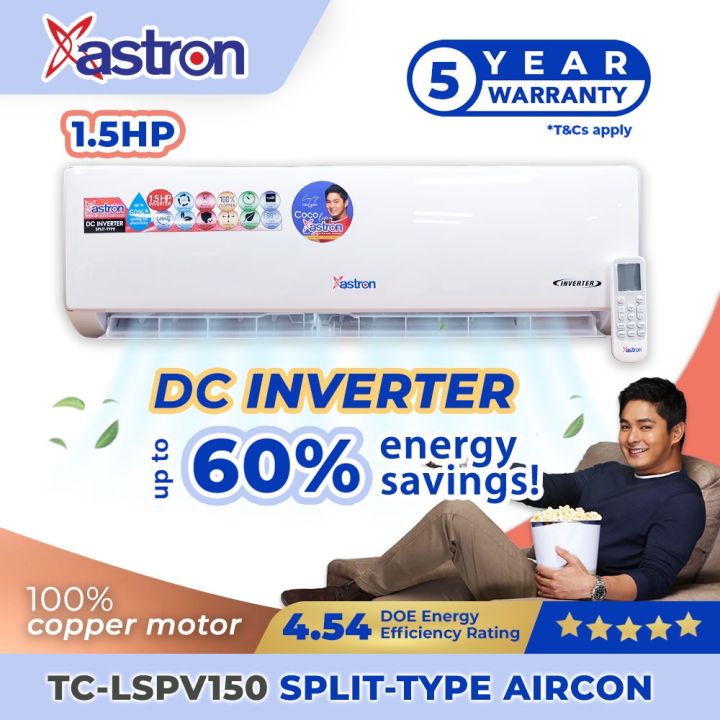 Astron TCLSPV150 1.5HP Split-Type Inverter Aircon | Lazada PH