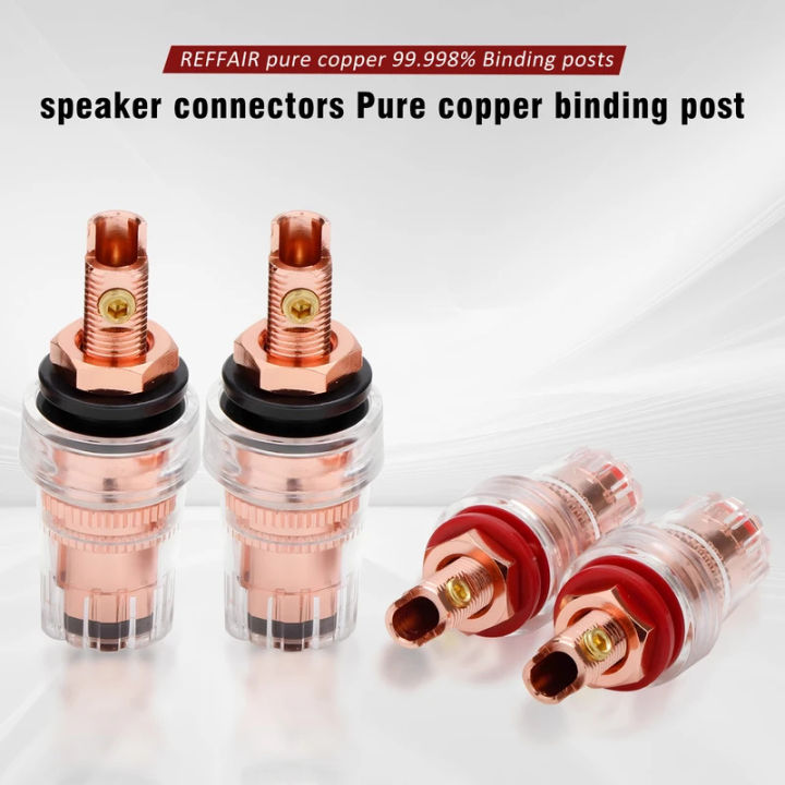 4PCS cmc Copper Binding Posts For Speakers Connectors Free Welding 4MM ...