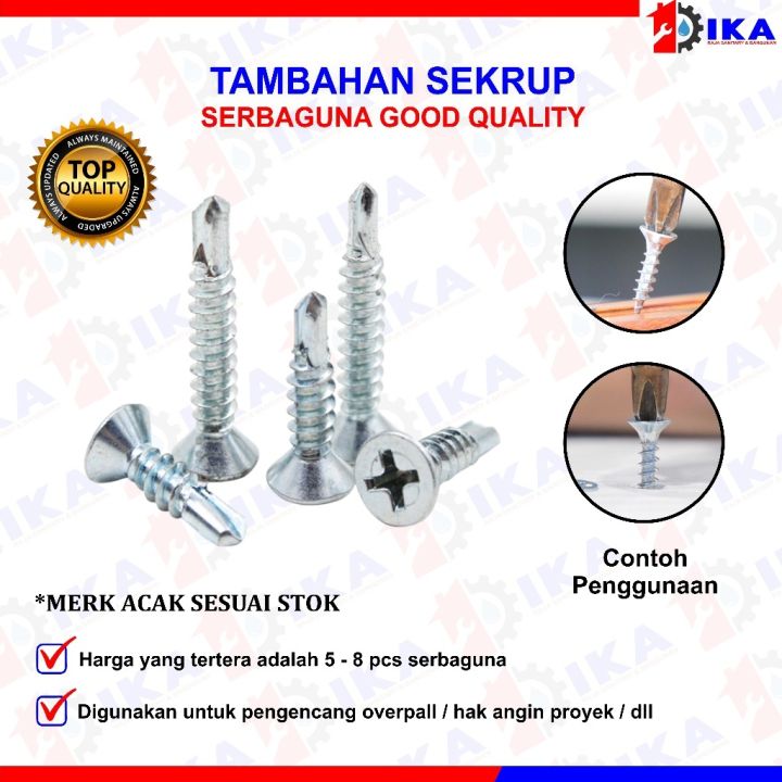 baut sekrup kecil 1/2 inch skrup kayu mengunci serbaguna mini untuk ...