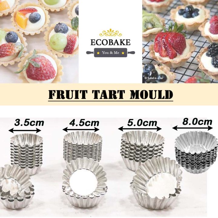 3.5cm/4.5cm/5cm/8cm Aluminium Acuan Kuih Tart/ Acuan Fruit Tart/ Cheese ...