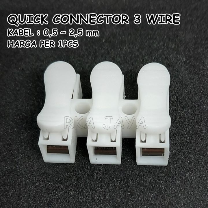 Quick Connector 3 Wire Terminal Sambungan Kabel Listrik | Lazada Indonesia