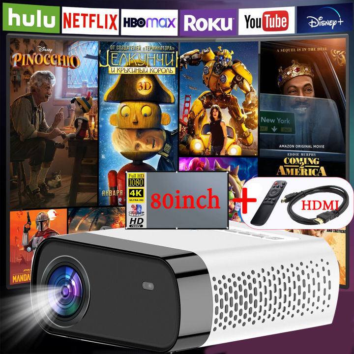 GX100 Mini Projector Smart Real Auto Focus Portable Smart Mini 1800 ...