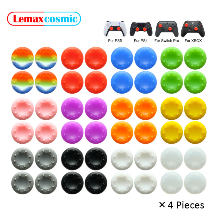 4 Pieces Controller Joystick Caps Thumb Stick Grips For Sony Playstation Dualsense Dualshock 4 5