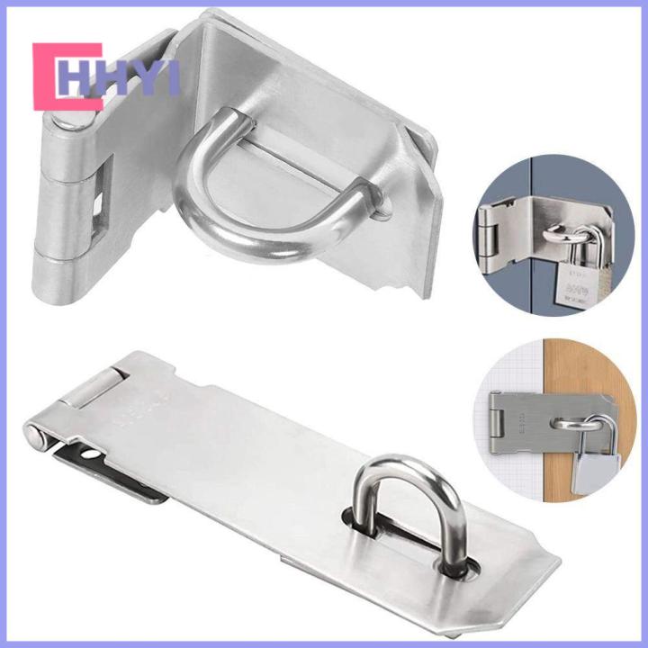 HHYI Right Angle Burglar-proof Stainless Steel Padlock Hasp Door Clasp ...