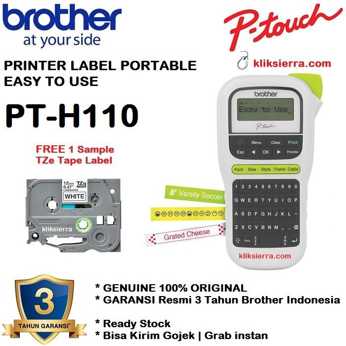 Brother Label Printer PT-H110 Label Maker PRINT PTH110 PT H110 H 110 ...