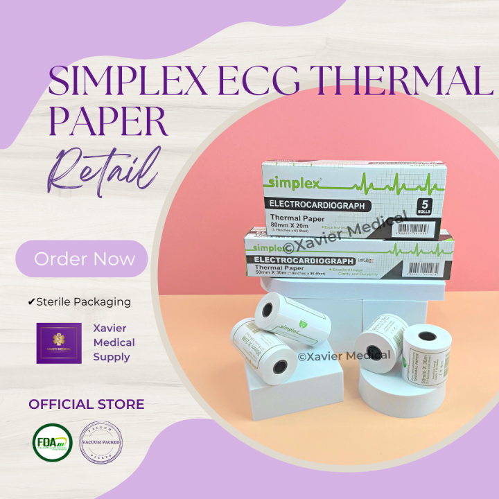 SIMPLEX Electro cardiograph [ECG] Paper Retail (Sold per Roll) | Lazada PH