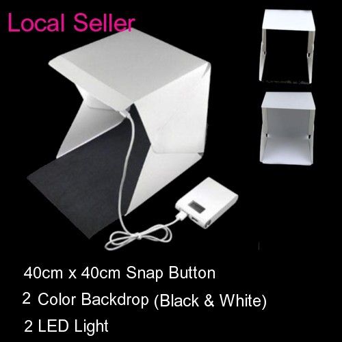 Ready Stock Large 40 x 40 x 40cm 2color 2LED Portable Folding Camera ...
