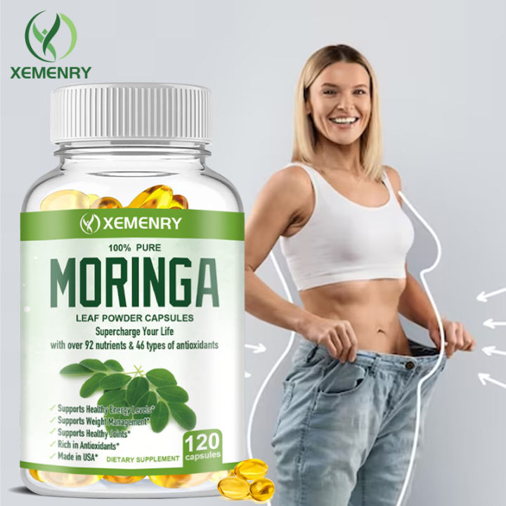 Organic Moringa Capsules with Pure Moringa 1,000mg for Immune and ...