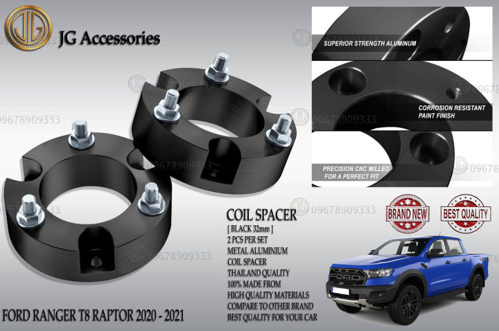 FORD RANGER T8 RAPTOR 2020 2021 ( 32MM ) BLACK COIL SPACER / FRONT ...