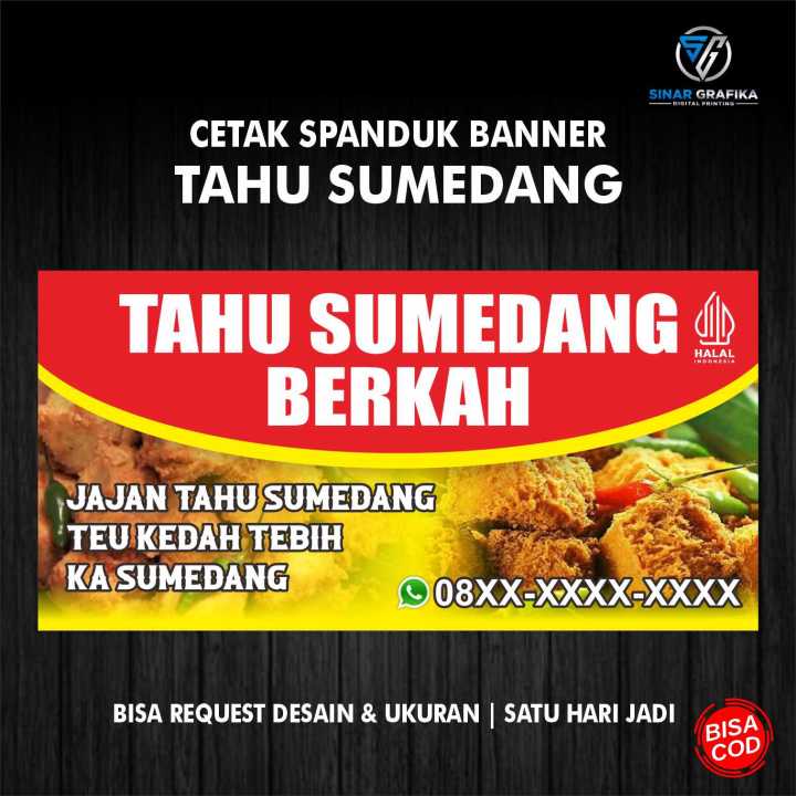 Spanduk Banner Tahu Sumedang Bisa Request Desain & Ukuran | Lazada ...