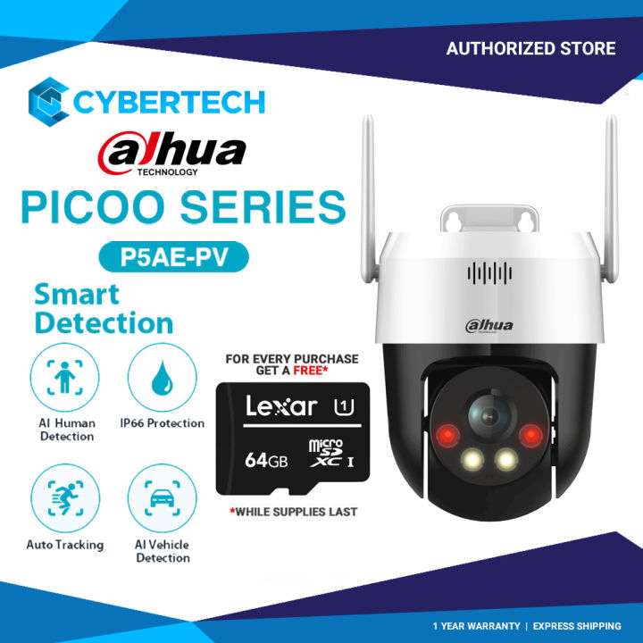 Dahua DH-P5AE-PV-0400B 5MP Wireless Network PT Camera | Lazada PH