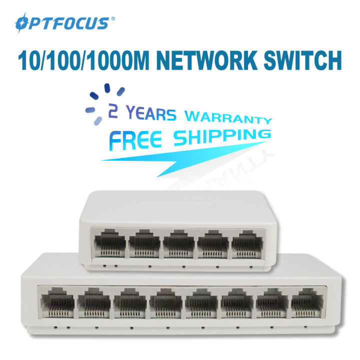 OPTFOCUS 5 8 Ports UTP RJ45 Gigabit 1000 Mbps Mini Network Switches ...