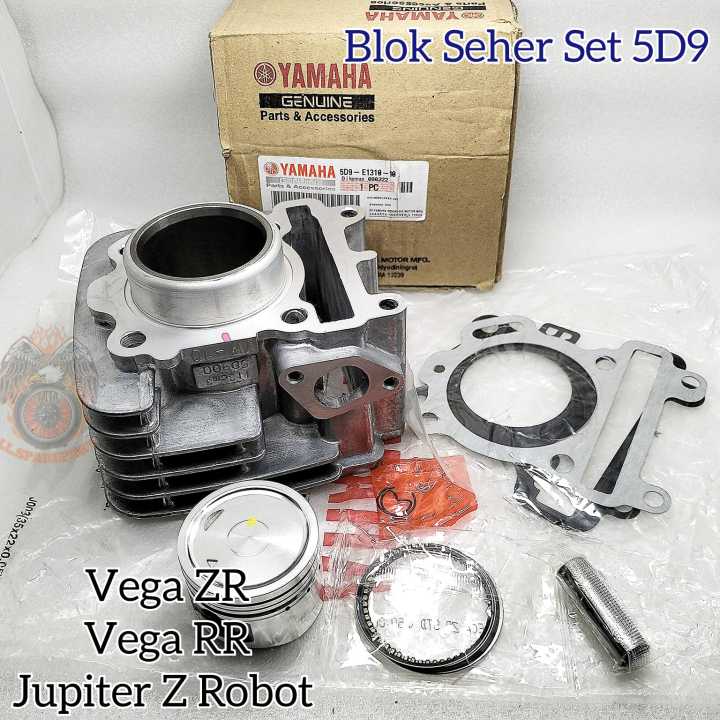 CYLINDER BLOK SEHER PISTON RING SET KOMPLIT YAMAHA 5D9 KUALITAS ASLI ORIGINAL YAMAHA VEGA RR ZR ...