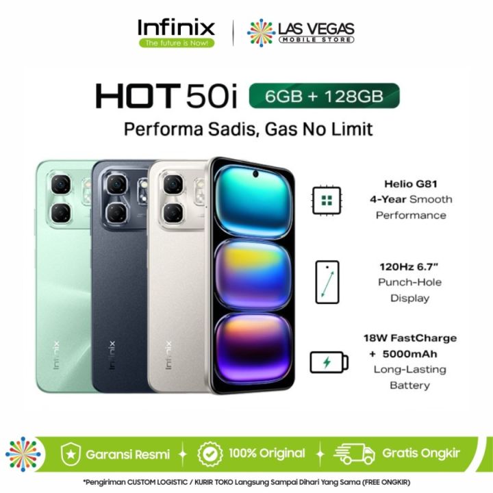 Infinix Hot 50i 6/128GB - Garansi Resmi | Lazada Indonesia