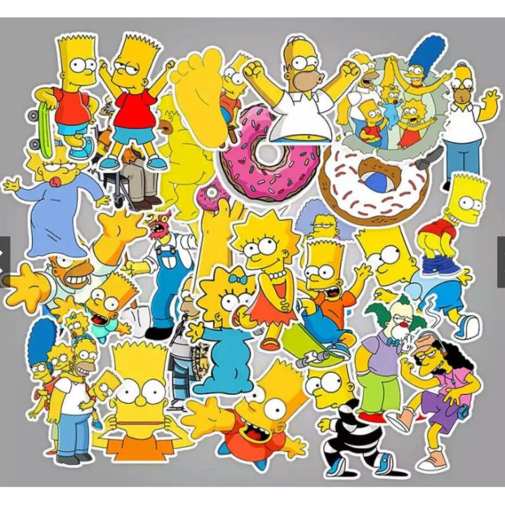 พร้อมส่ง The Simpsons 50 แผ่น พีวีซี กันน้ำ สติ๊กเกอร์ | Lazada.co.th