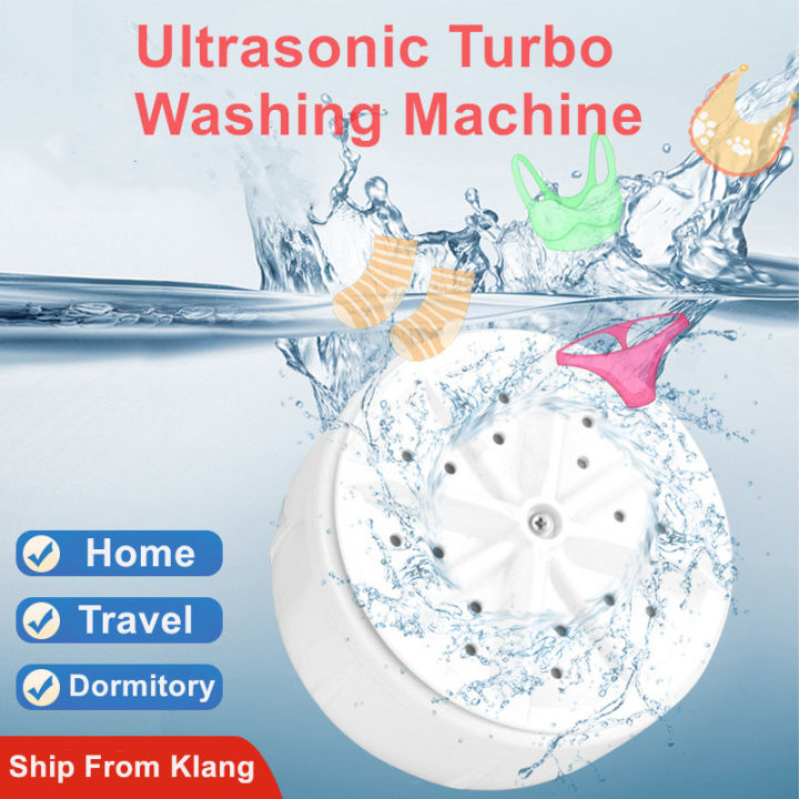 Malay warehouse stock Ultrasonic Turbo Washing Machine Portable lazy ...