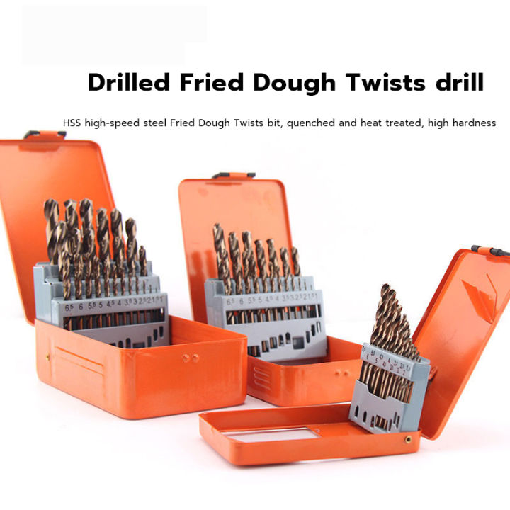 Philibs Original 13/19/25Pcs High Quality Twist HSS Metal Drill Set Drilling Bit Tool 1-13mm ...