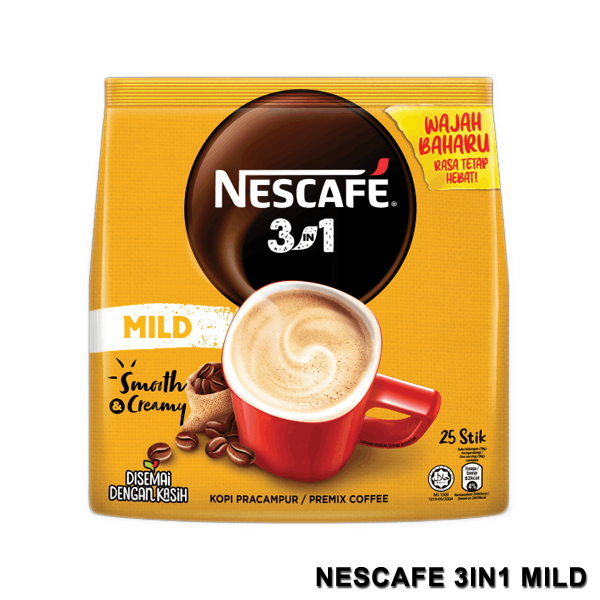 NESCAFE 3in1 MILD (18g x 25s) | Premix Coffee | 3 IN 1 Instant Coffee ...