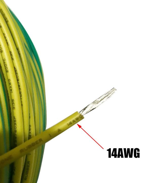 Grounding Cable 2.0mm AWG14 (UL3135) Green/Yellow (300 Meters per Roll ...