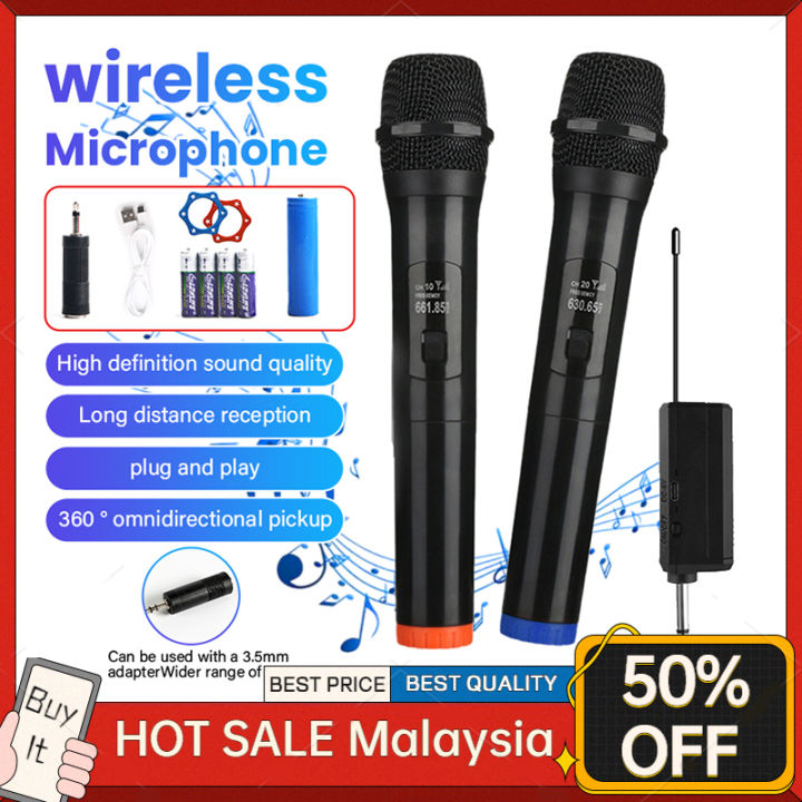 Professional UHF Wireless Microphone Wireless Karaoke Microphone ...