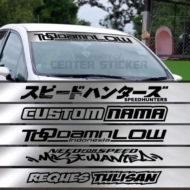 Stiker Kaca Mobil Depan Bisa Custom dan Reques Bisa untuk segala mobil ...