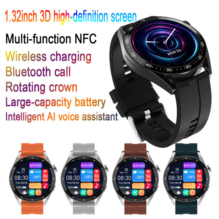HW3 Pro Smart Watch ผู้ชาย NFC บลูทูธโทรเต็มหน้าจอสัมผัสกีฬานาฬิกา ...