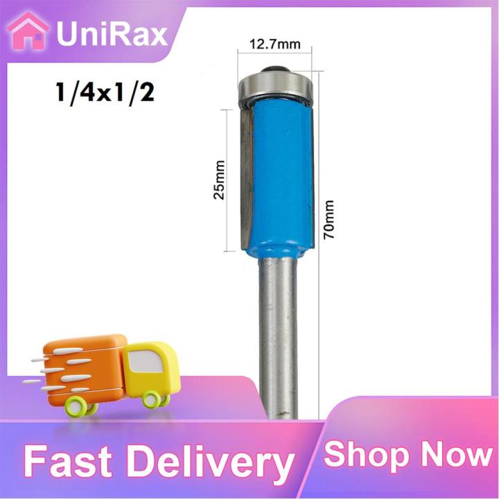 Unirax 】ดอกเราเตอร์แบบใบมีดที่ยาวขึ้นเพื่อความแม่นยำในการตัดแต่งไม้1/4 ...