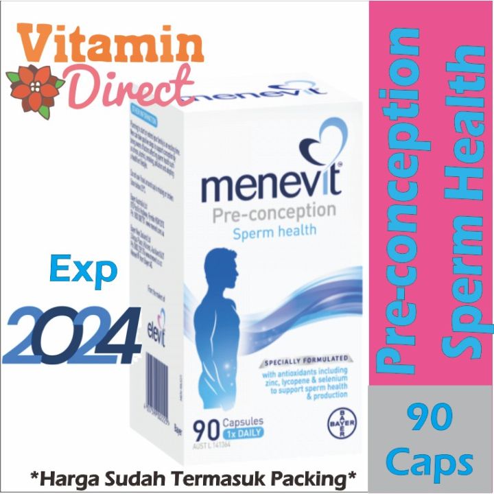 Menevit 30 or 90 Capsules - Vitamin Kesuburan buat PRIA ( Dijamin Asli ...