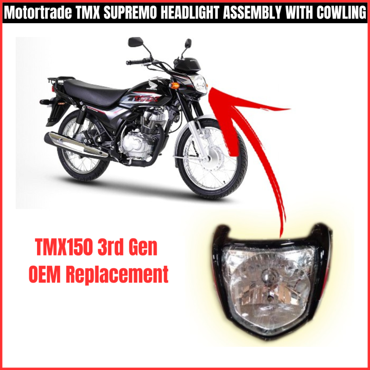 Motortrade TMX SUPREMO HEADLIGHT ASSEMBLY WITH COWLING TMX150 3rd Gen ...