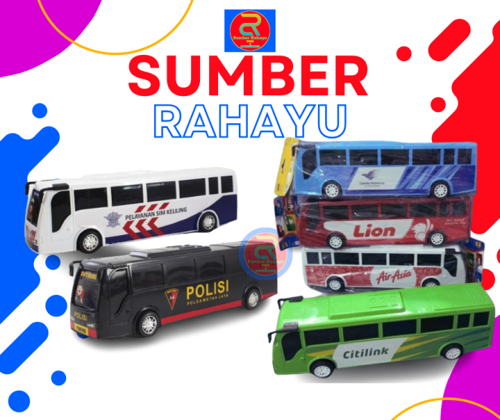 MAINAN ANAK KENDARAAN MOBIL MOBILAN BUS POLISI MINIATUR BUS UKURAN ...