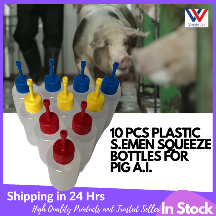10 Pieces Pig Semen Squeeze Bottle for Artificial Insemination semen ...