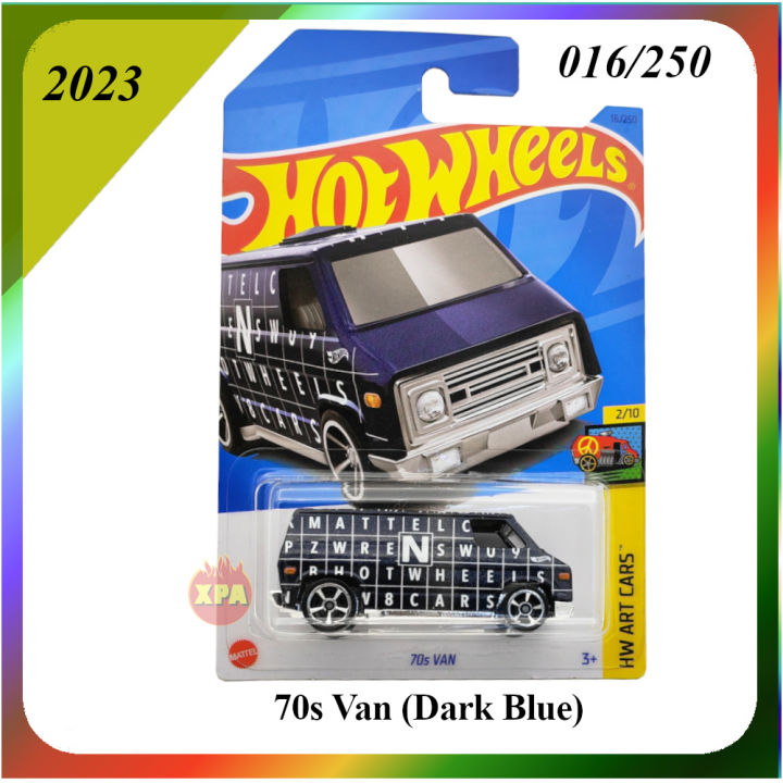 TOW Hot Wheels 70s Van (Dark Blue) 2023 HW Art Cars Series Super Vans ...
