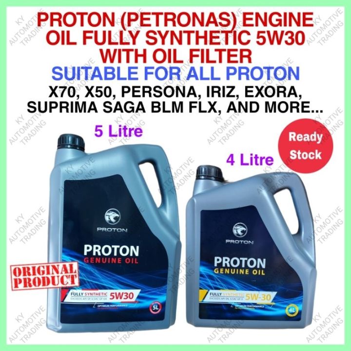 [PROTON] PETRONAS 5W30 4L/5L FULLY SYNTHETIC ENGINE OIL MINYAK HITAM ...