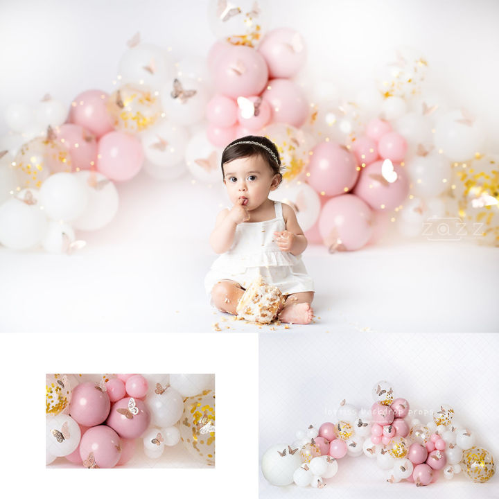Gold Rose And Butterfly Backdrops Baby Girl Photography Props Child ...