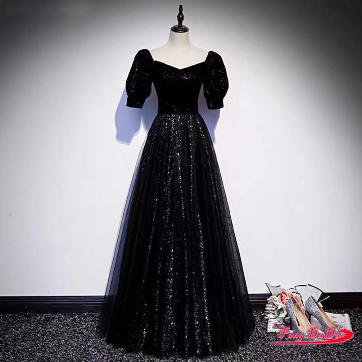 Pang DuDu Elegant Dress For Night Party Elegant Black Starry Sky ...