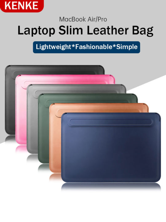 KENKE Laptop Leather Bag PU leather Compatible with Apple MacBook Air ...