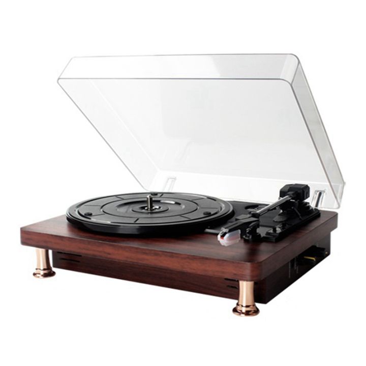 Retro Vinyl Record Player W/ Dustproof Cover Record Player 33/45/78RPM ...