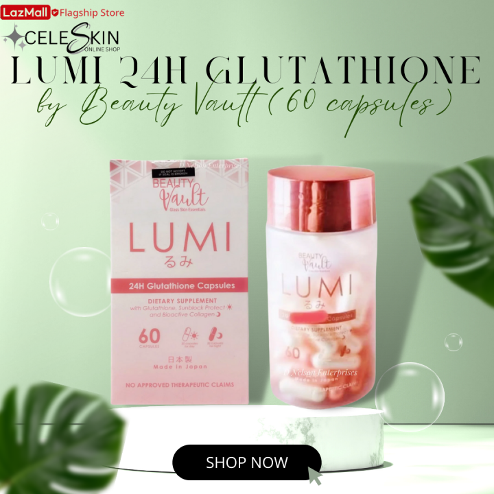 Lumi 24H Glutathione Capsules by Beauty Vault (60 capsules) | Lazada PH