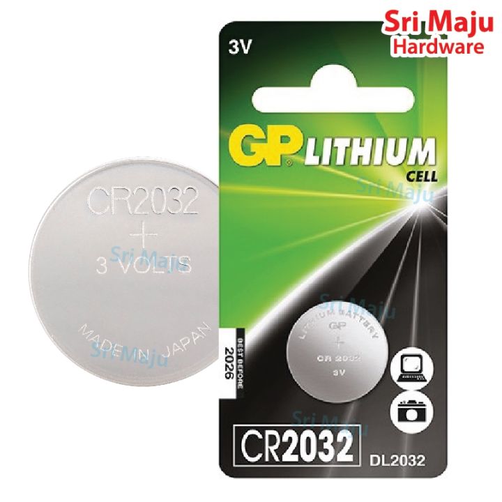 MAJU CR2032 3V Original GP Lithium Cell Coin Battery CR DL 2032 Long ...