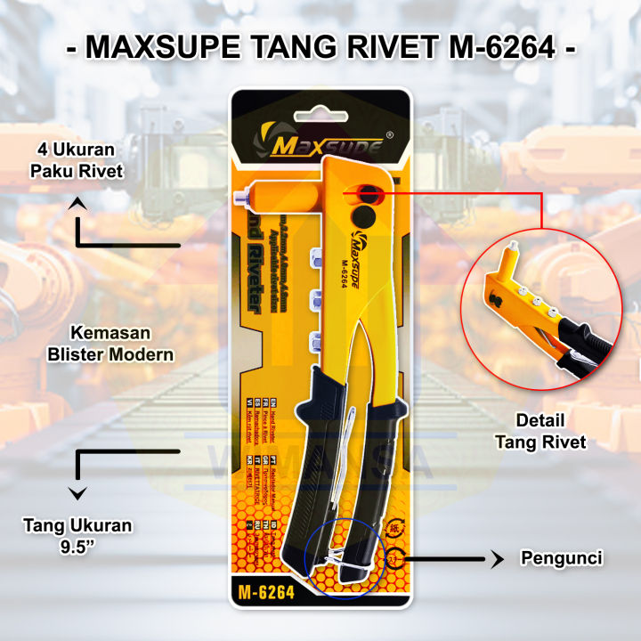 MAXSUPE TANG RIVET M-6264 - TEMBAKAN PAKU 9.5 INCH | Lazada Indonesia