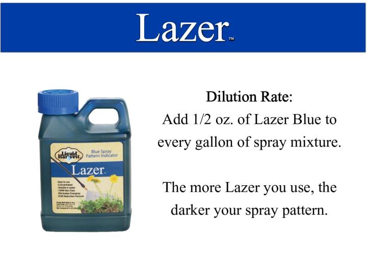 Liquid Harvest Lazer Blue Concentrated Spray Pattern Indicator Perfect ...
