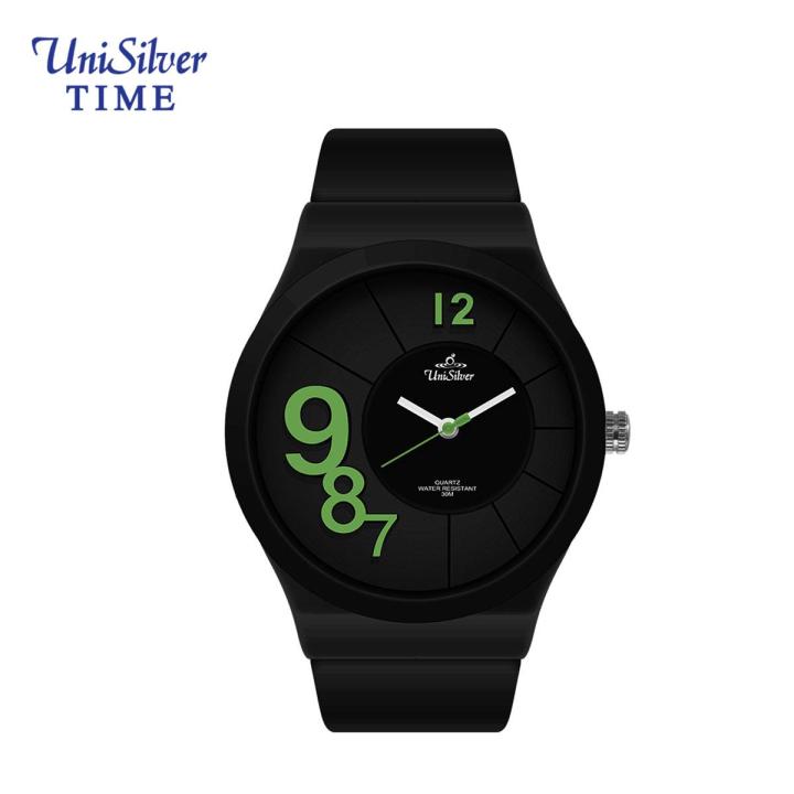 UniSilver TIME Zonar Collection Unisex Black Analog Rubber Watch KW1392 ...