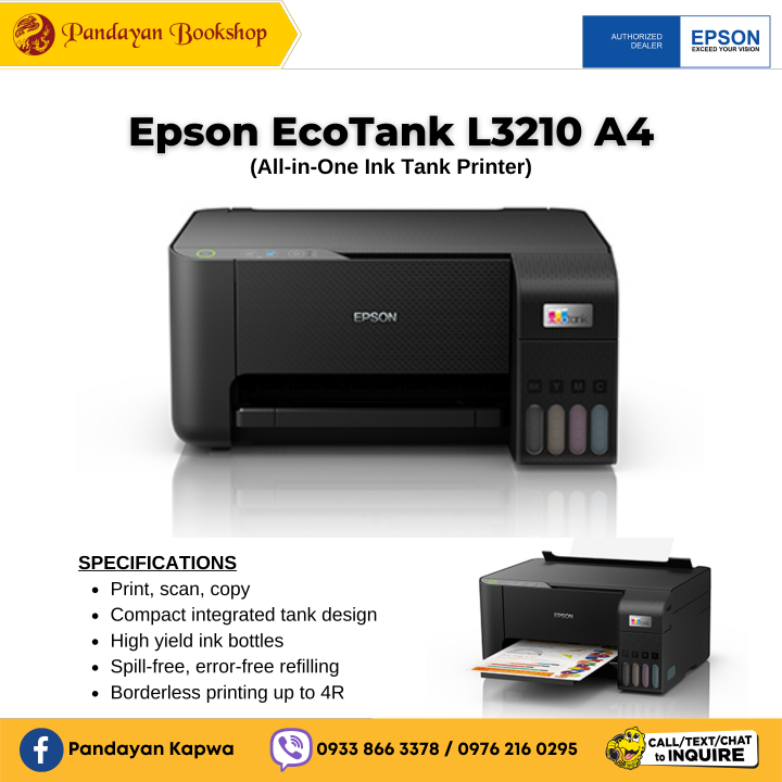 EPSON EcoTank L3210 A4 All-in-One Ink Tank Printer | Lazada PH
