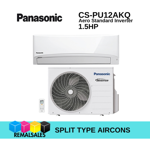 PANASONIC CS/CU-PU12AKQ 1.5hp Standard Inverter Split Type Aircon ...